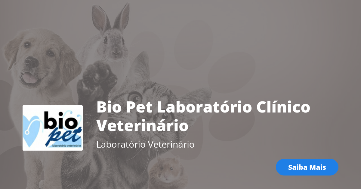 Bio Pet Laboratório Clínico Veterinário em Taubaté / SP